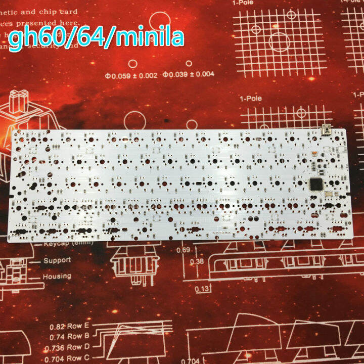GH60 PCB 60 keyboard Custom mechanical keyboard support arrow key ...