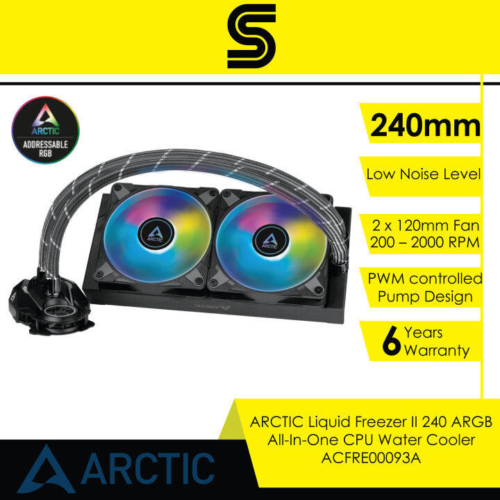ARCTIC Liquid Freezer II 240 ARGB All-In-One CPU Water Cooler ...