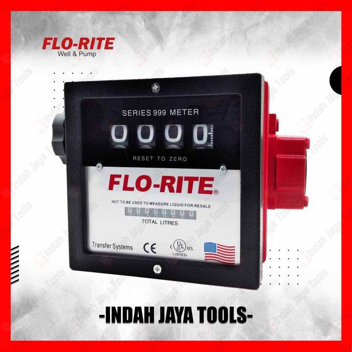 FLO-RITE Flowmeter 4 Digit 1.5 Inch - Meteran Solar Flow Meter | Lazada ...