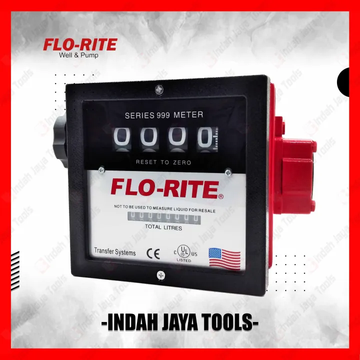 FLO-RITE Flowmeter 4 Digit 1.5 Inch - Meteran Solar Flow Meter | Lazada ...