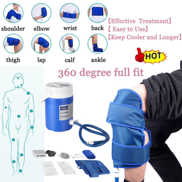 Cold Therapy Machine with Large Knee Pad Adjustable Ergonomic Wrap Pad ...