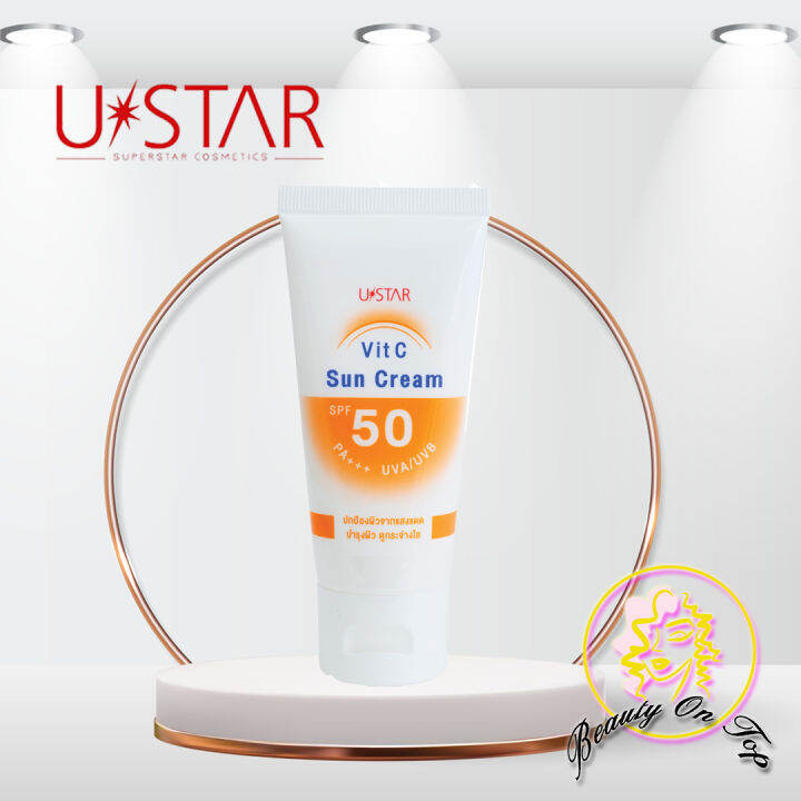 UStar Vit C sun cream SPF 50 PA++ 50gยูสตาร์ วิต ซี ครีมกันแดด 50กรัม ...