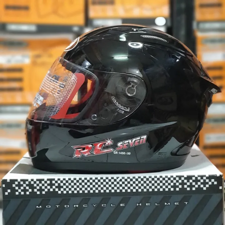 HELM KYT RC SEVEN RC7 HITAM GLOSI RC SEVEN BLACK SOLID | Lazada Indonesia