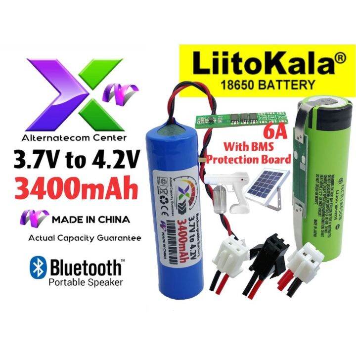 🔥BEST QUALITY🔥 LiitoKala NCR18650B 18650 3.7V 4.2V 3400mAh Rechargeable ...