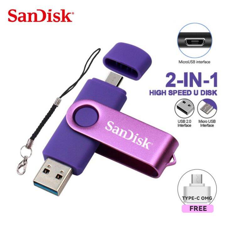 SanDisk Android OTG USB Flash Drive 2TB 1TB OTG Triple Optical Drive ...