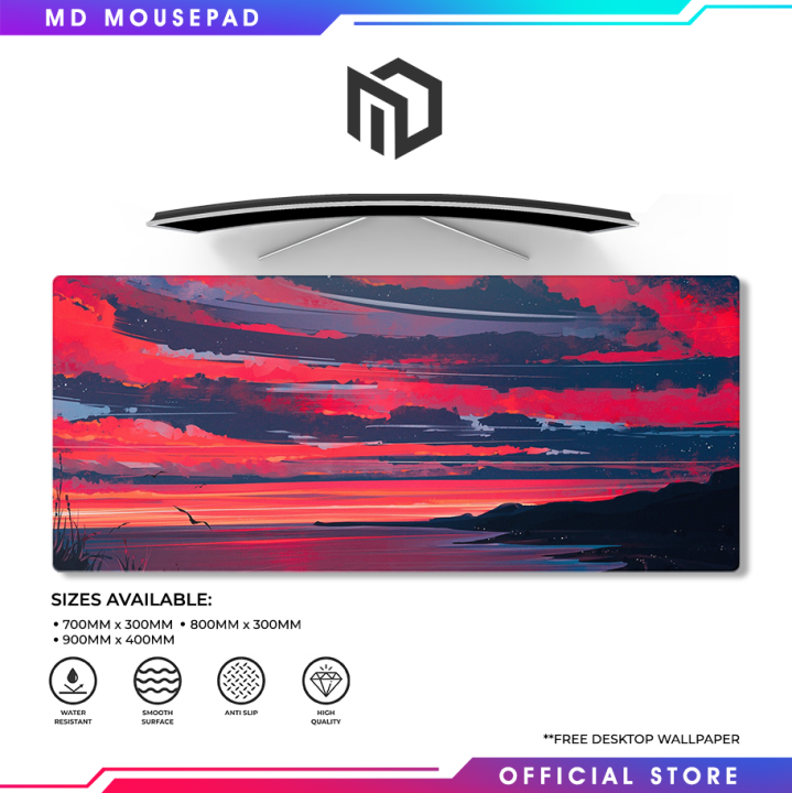 MD Mousepad | Sunset | Extended Mousepad | Large Gaming Mousepad | Long ...