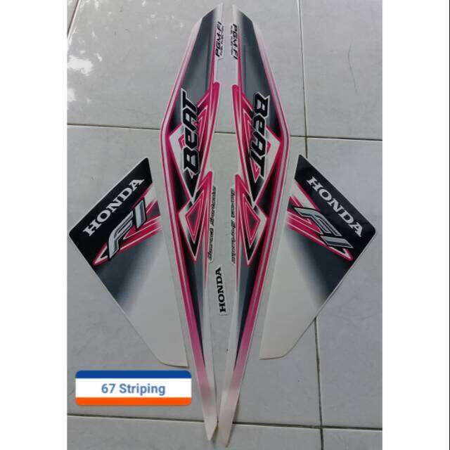 Stiker Striping Motor Honda Beat PGM F1 2013 Putih | Lazada Indonesia