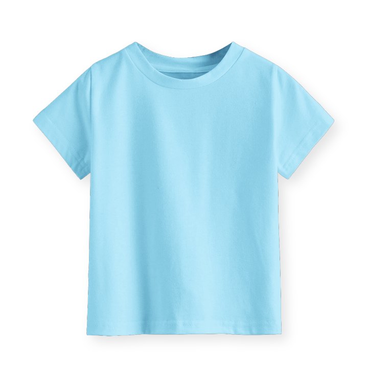 Kaos Polos Anak Lengan Pendek Cotton Combed 30s Baju Kaos Kids Umur 1-10 Tahun Warna BIRU ...