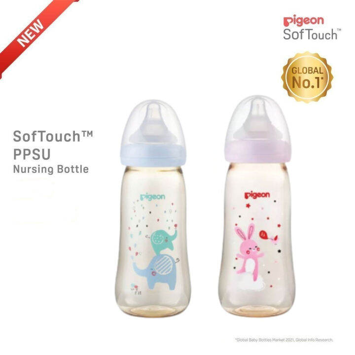 PIGEON ppsu wide neck bottle 330ml / 11 Oz nursing bottle | Lazada