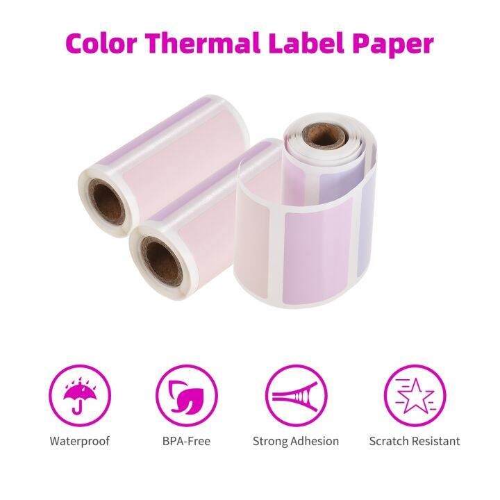 【HOT】 3 Rolls Direct Thermal Labels Self-Adhesive Paper Roll BPA-Free 2x1.2 Inch Labels/Roll for ...