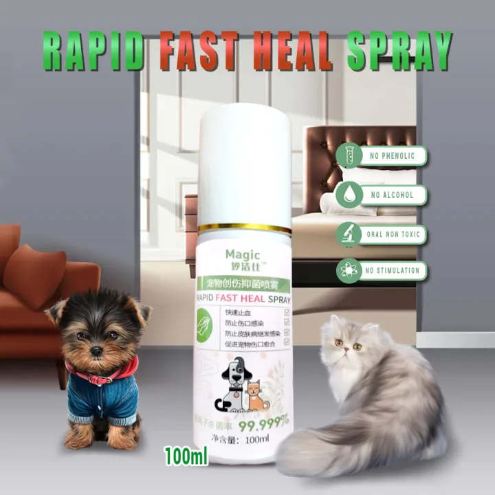 Pet wound Rapid Fast Heal Spray Inhibit bacterial infection of pet ...