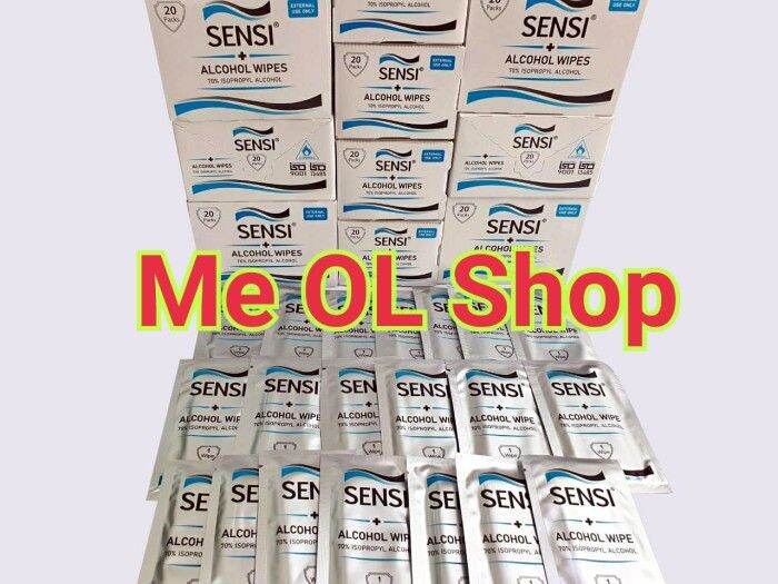 SENSI ALCOHOL Wipes 70% Isopropyl Alcohol Tissue Basah Alkohol | Lazada ...