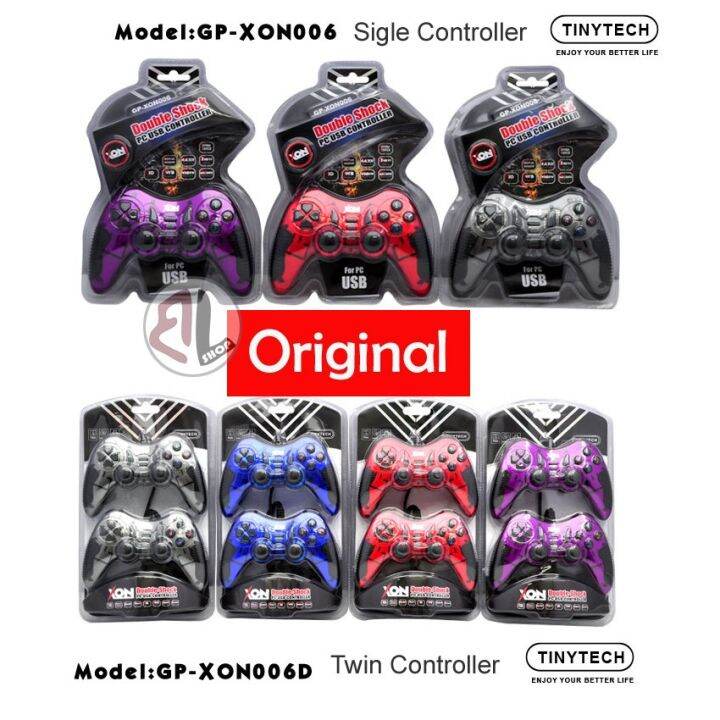 Official Tinytech Gp Xon006 Double Shock Pc Sigle Twin Usb Vibration Controller Lazada