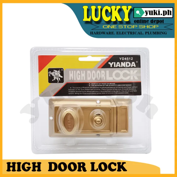 YD4512 YIANDA HIGH DOOR LOCK WITH 3 KEYS | Lazada PH