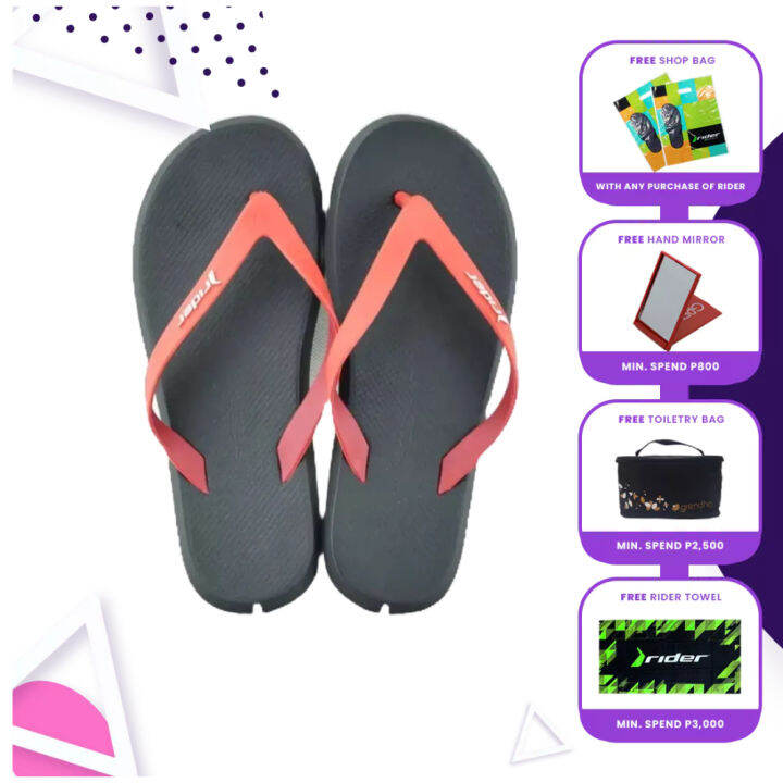 Rider R1 Ad Black Red Men's Slippers | Lazada PH
