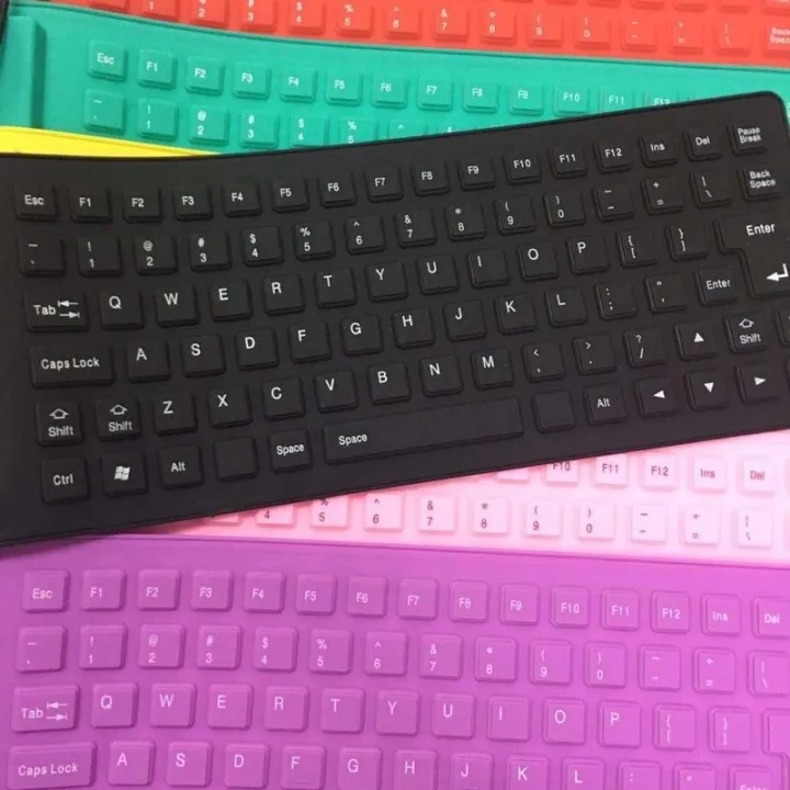 Foldable Flexible Keyboard Waterproof USB Silicone Keyboard 85keys ...