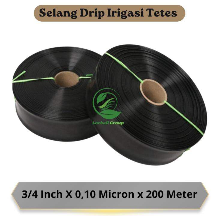 Selang Drip Irigasi Tetes Pertanian Ukuran 3/4 Inch x Panjang 200 Meter ...