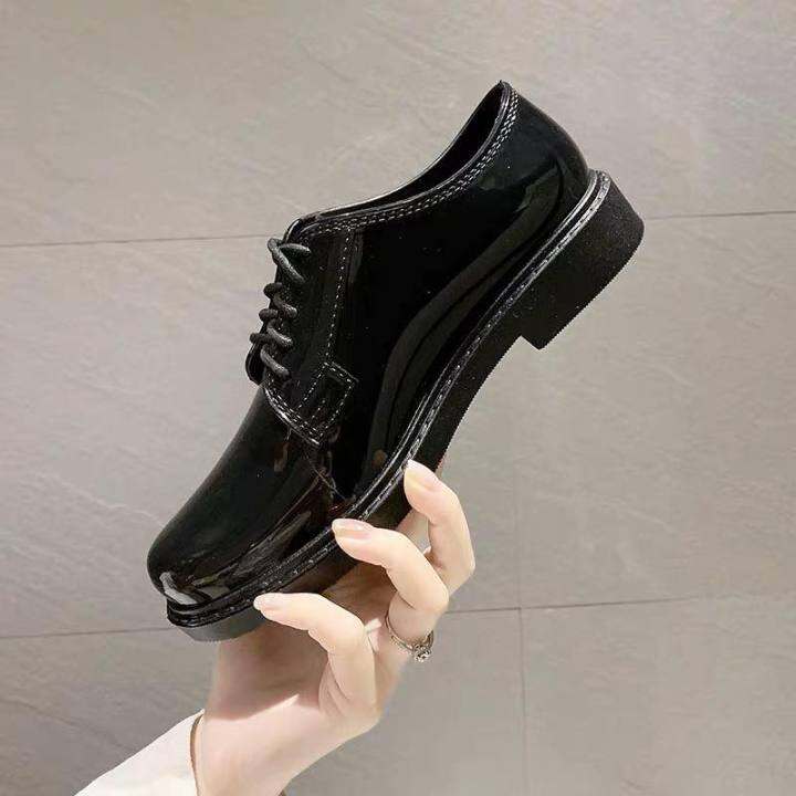 Glossy leather men's service /security / police formal work shoes ...