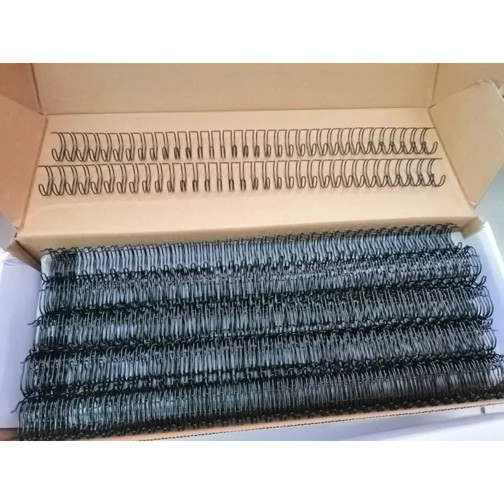 Wire Binding Double Loop Wire 12.7mm 100pcs Metal Ring Bind Black for A4 Size documents | Lazada PH