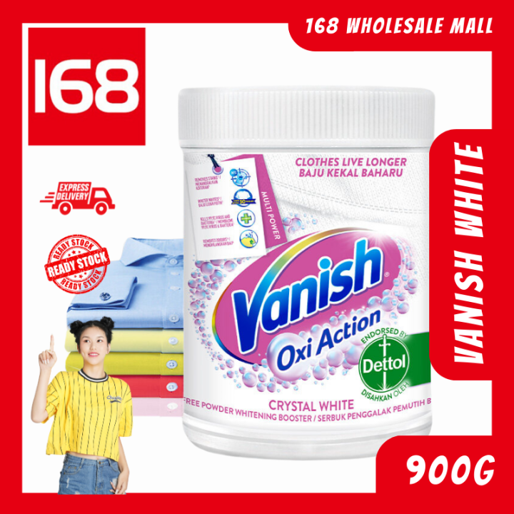 Vanish Fabric Clothes Crystal White Stain Remover Powder Tub (900g ...