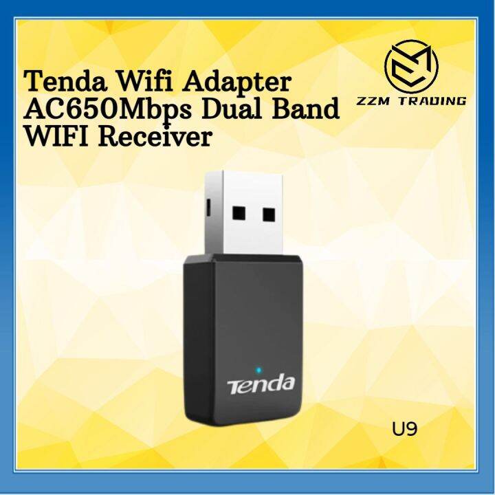 Tenda U9 Wifi Adapter AC650Mbps Dual Band Auto-Install USB Adapter 802 ...