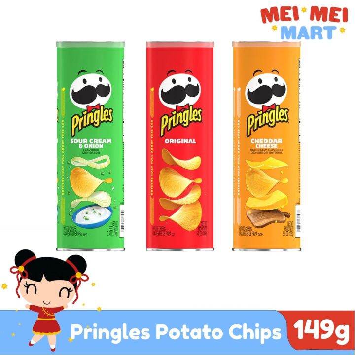 USA Pringles Original Sour Cream Cheddar Cheese Potato Crips Potato ...