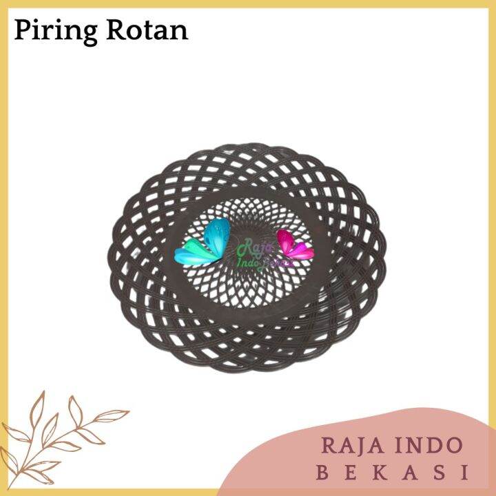 Piring Rotan Plastik Anyam Piring Rotan Plastik Anyaman Cekung Motif ...