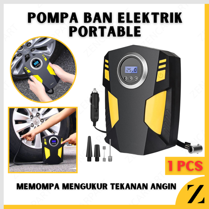 Pompa Ban Elektrik Mobil Motor Pompa Ban Portable 12V 12 Volt Inflator ...