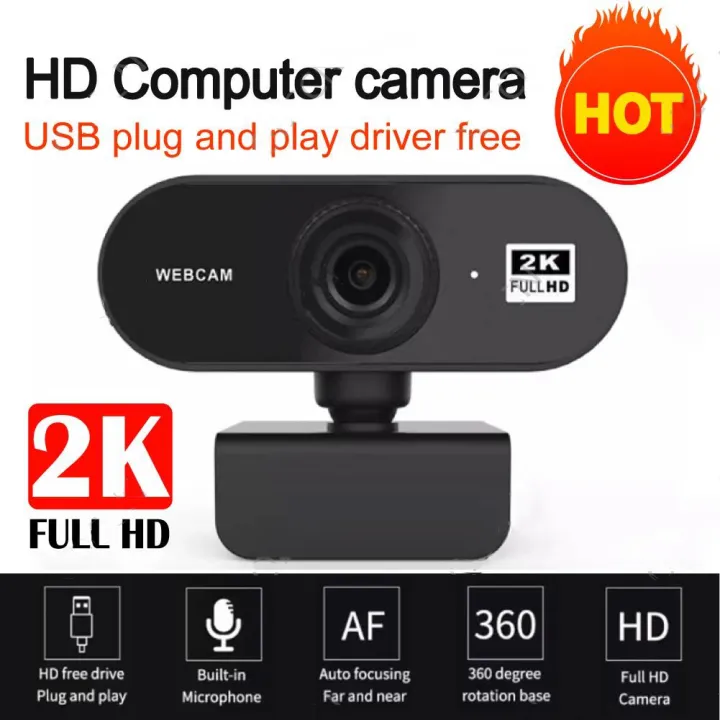 Web Camera Desktop Webcam Full HD 2K/1080P CMOS 2 Megapixels Webcam 90 ...