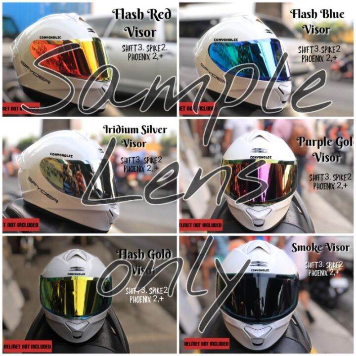 Flash Visor and Tinted Lens Spyder Shift3 Phoenix 2, Spike2, Phoenix ...