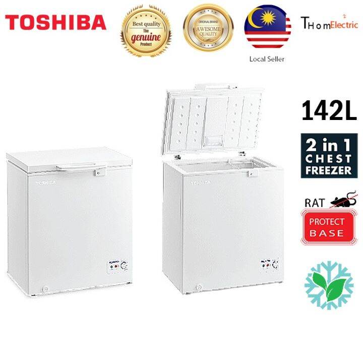 Toshiba 142L Chest Freezer 2 IN 1 FUNCTION Fridge CR-A142M / CR-A142 M ...