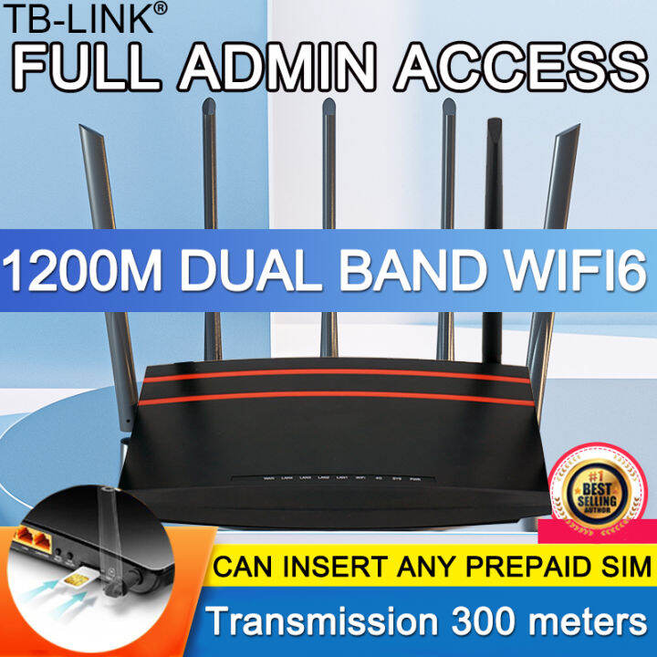 DELILAH Plug and Play Openline 4G LTE WiFi Router 2.4GHz 2000Mbps Sim ...
