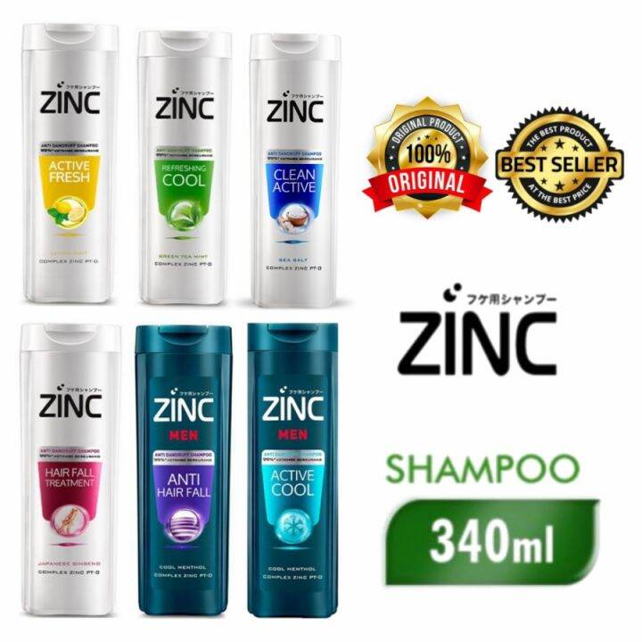ZINC Shampoo Kemasan Botol 340ml | Lazada Indonesia