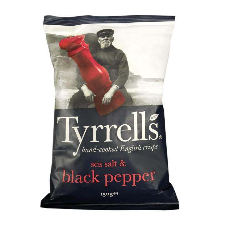 Tyrrell’s Sea Salt & Black Pepper Potato Chips 150g | Lazada