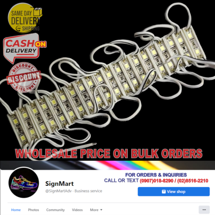 SignMart 2 Eye Mini SMD 2835 DC12V LED Module For Signage Lightbox ...