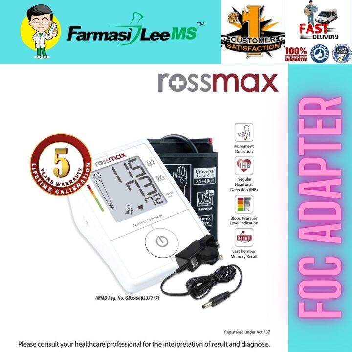 Rossmax X1 Monitor Tekanan Darah (5 tahun jaminan) | Lazada