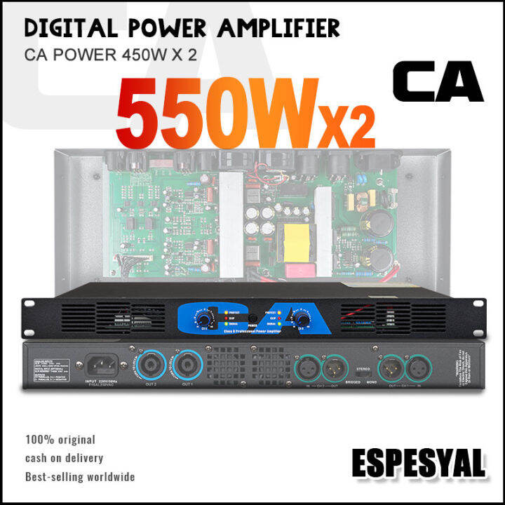 CA Amplifier 550 watt mataas na kapangyarihan 2 channel na digital ...