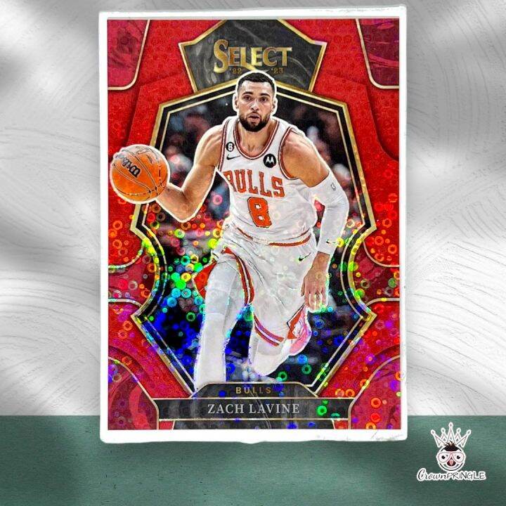 2022-23 Select H2 Premier Red Disco Prizm Numbered /49 Zach Lavine ...