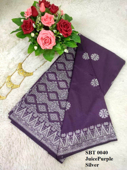 Songket Bunga Tabur PURPLE COLLECTION | Lazada
