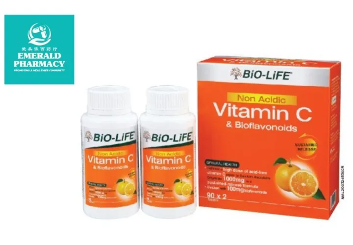 Bio-Life Biolife Non Acidic Vitamin C 1000mg & Bioflavonoids Tablet 90 ...