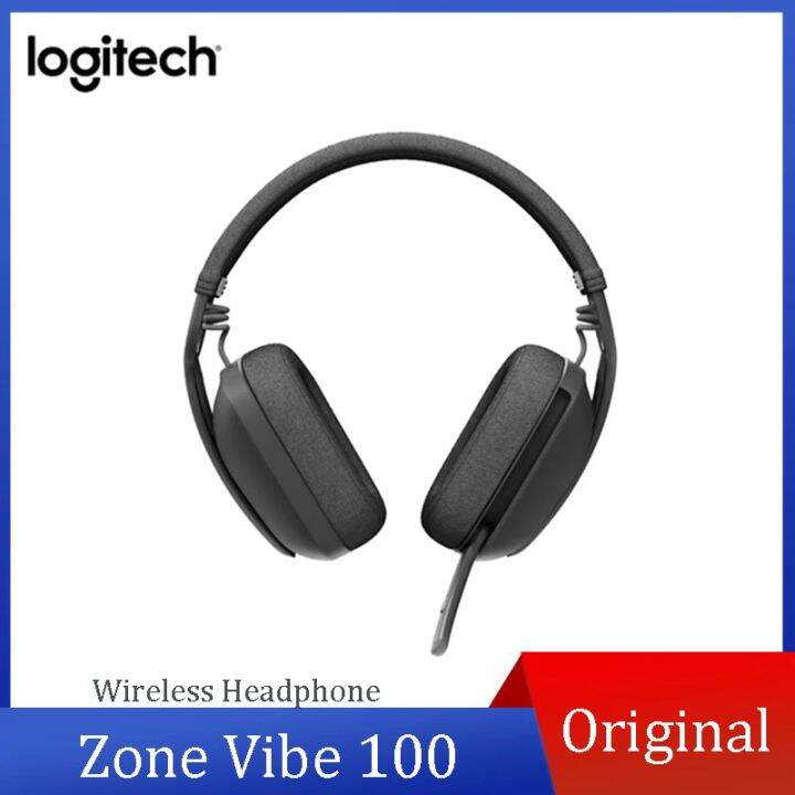 Logitech Zone Vibe 100 Wireless Headphone Bluetooth Headset Over-Ear ...