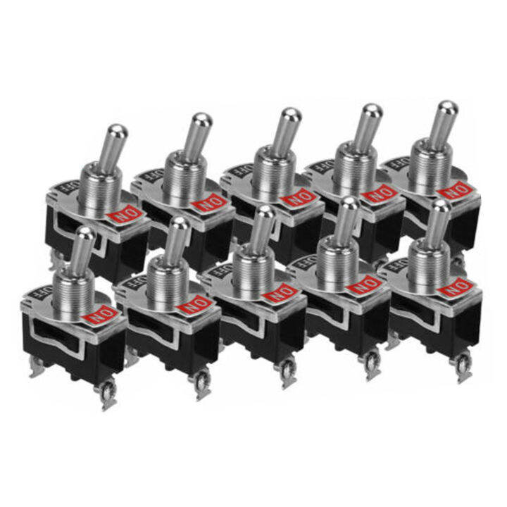 SuperRide 10Pcs Toggle Switch 2-Pin SPST 15 A/250VAC 10 A/125VAC On Off Rocker Switch for Auto ...
