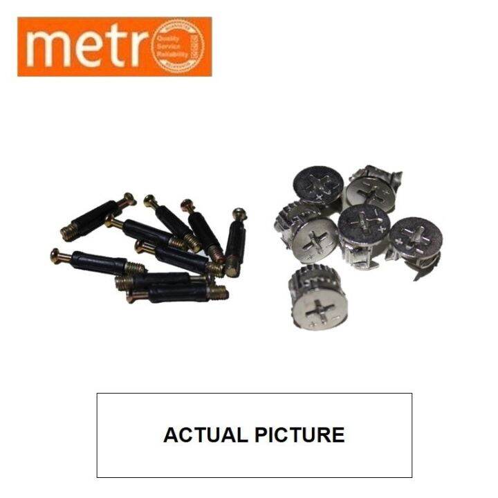 Screw Minifix Set for Cupboard Carcass 35mm 10 sets | Lazada PH