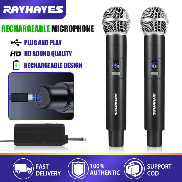 Rechargeable Original professional wireless microphone for videoke dual ...