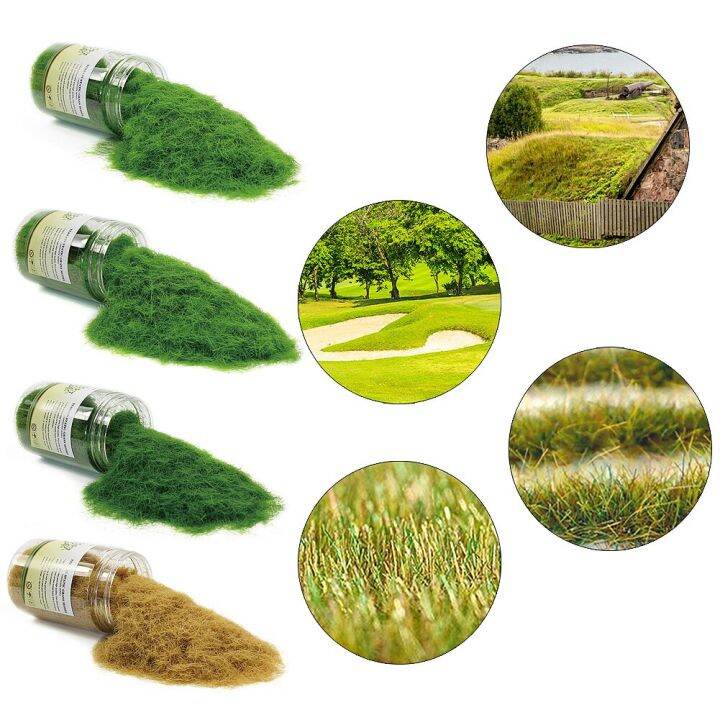 One Bottle 35G 8Mm Electrostatic Grass CFA7 Turf Flock Lawn Nylon ...