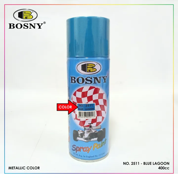 Bosny Metallic Spray Paint Blue Lagoon No.2511 BSNY2511 | Lazada PH