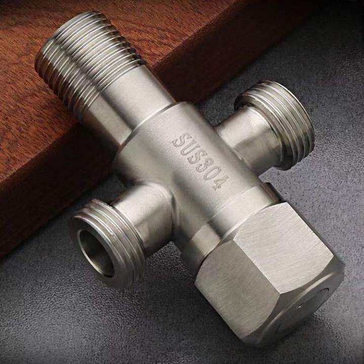 GRIPO SUS304 Stainless Steel 2 Way Angle Valve 180 Degree Toilet Angle ...