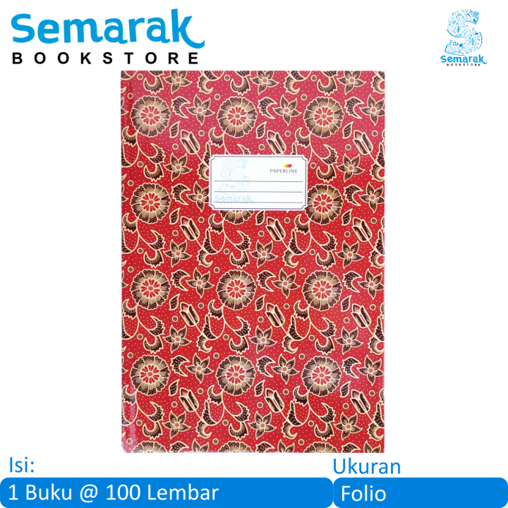 Paperline Hard Cover Buku Tulis Sampul Tebal Folio [1 Buku 100 Lembar