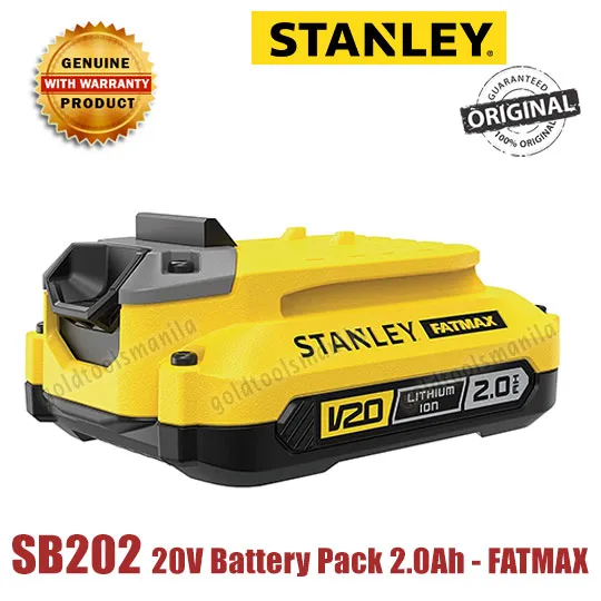 STANLEY SB202 - 20V Battery Pack 2.0Ah - FATMAX | Lazada PH
