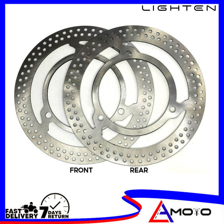 ( SET ) LIGHTEN NMAX DISC PLATE SET / FRONT AND REAR DISK NMAX V1 V2 / 3.5MM STAINLESS MADE ...